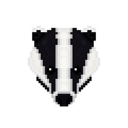 Deer head pixel art pattern on winter image Vector Image