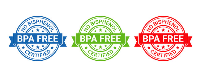 Bpa free stamp eco packaging stickers Royalty Free Vector