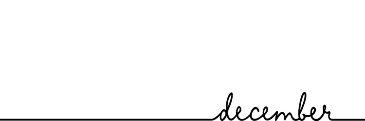 December word handwritten Royalty Free Vector Image