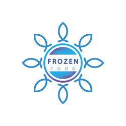 Frozen food logo design template Royalty Free Vector Image