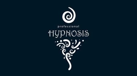 Hand-drawn logo for professional hypnosis Vector Image