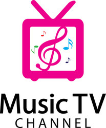 Music tv logo design templatemusic channel logo Vector Image