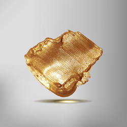 Hand drawing gold brush stroke Royalty Free Vector Image