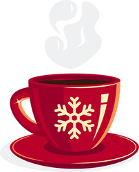 Simple black freehand icon of a snowflake Vector Image