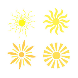 Yellow Simple Sun with Rays Vector Images (over 1,600)