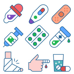 Set of medical bandage Royalty Free Vector Image