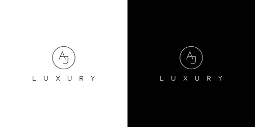 Simple and modern aj logo design Royalty Free Vector Image