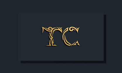 Initial letters tc monogram logo design bundle Vector Image