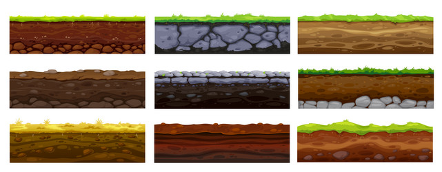 Ground cross-section underground level of land Vector Image