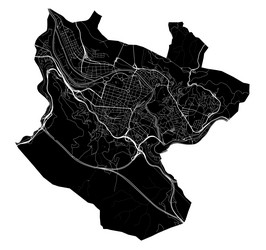 Bilbo map administrative area Royalty Free Vector Image