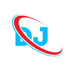 Dj d j letter logo design initial Royalty Free Vector Image