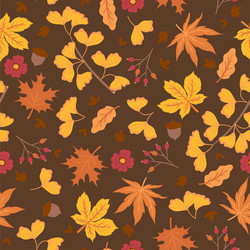 Brown fall pattern Royalty Free Vector Image - VectorStock