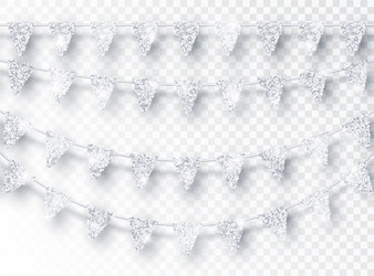 Silver glitter confetti Royalty Free Vector Image