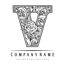 Calligraphy Letter V