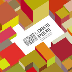 3d blocks structure background Royalty Free Vector Image