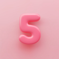 Pink Number 5 Vector Images (over 570)