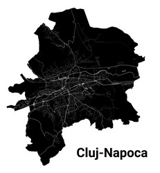 Cluj-napoca map administrative area Royalty Free Vector