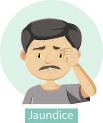 Cartoon character with numbness symptoms Vector Image