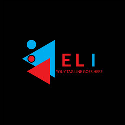 Eli letter logo creative design with graphic Vector Image