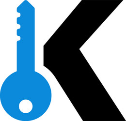 Letter vk simple geometric arrow logo Royalty Free Vector