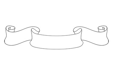 Ribbon label clipart handdrawn scroll Royalty Free Vector