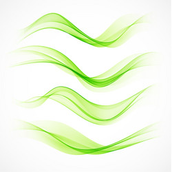 Set of color curve lines design element Royalty Free Vector