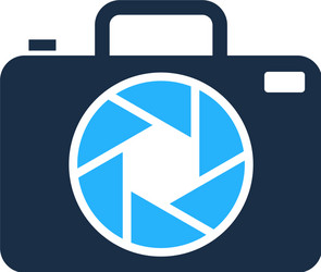 Initial n monogram letter with a camera icon logo Vector Image