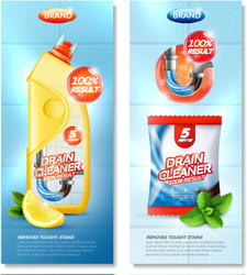 Drain cleaner poster Royalty Free Vector Image