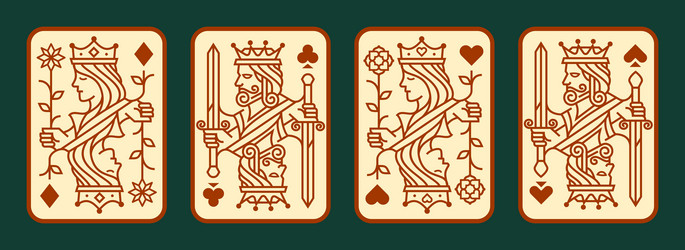 King and queen crowns design Royalty Free Vector Image