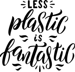 Stop plastic pollution lettering card Royalty Free Vector