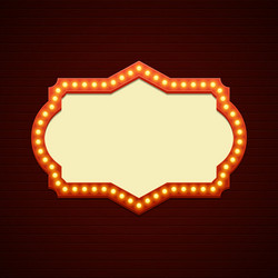 Brightly theater glowing retro cinema neon Vector Image