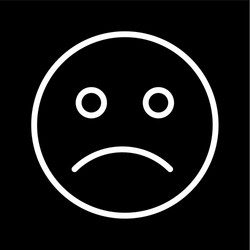 Sad emoticon icon Royalty Free Vector Image - VectorStock