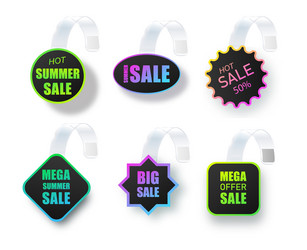 Wobblers supermarket promotional isolated Vector Image