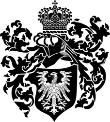 Black and white silhouette of a sea coral reef Vector Image