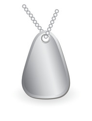 Silver identity tag Royalty Free Vector Image - VectorStock
