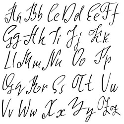 Hand drawn modern dry brush lettering grunge Vector Image