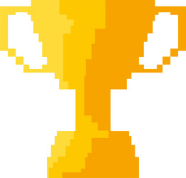 Trophy award pixel art Royalty Free Vector Image