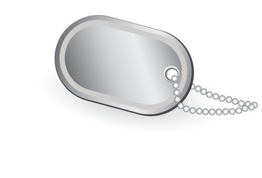 Silver identity tag Royalty Free Vector Image - VectorStock