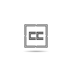 Initial letter cc logo template design Royalty Free Vector