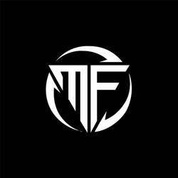 Mp logo monogram isolated on circle element Vector Image