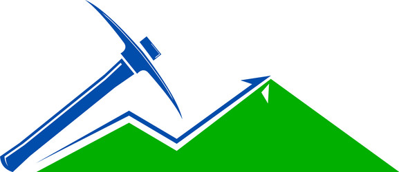 Mining logo design template Royalty Free Vector Image