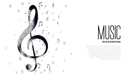 Music background with notes and text space Vector Image