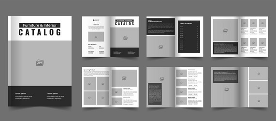 Product catalog template and showcase Royalty Free Vector