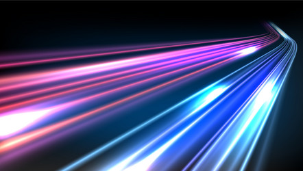 Cyberpunk light trails effect neon streaks Vector Image