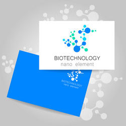 Biotechnology nano logo Royalty Free Vector Image