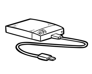 Coloring book usb flash drive Royalty Free Vector Image