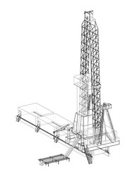 Oil Rig Blueprint Vector Images (over 180)