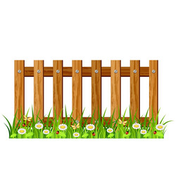 Cartoon colorful wooden fence Royalty Free Vector Image