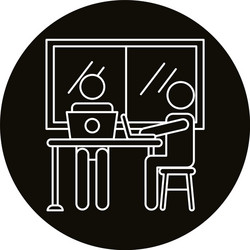 Two People Desk Icon Vector Images (over 620)