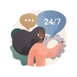 Call center abstract concept Royalty Free Vector Image